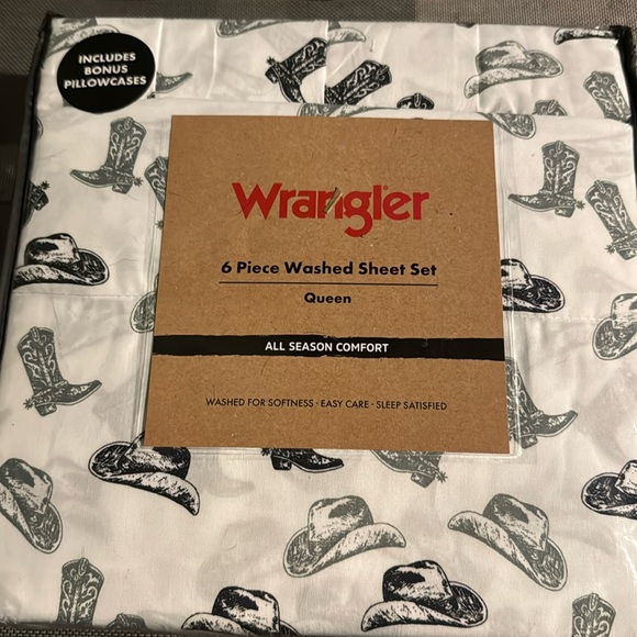 Wrangler | Bedding | 6 Piece Cowboy Hat Boots Sheet Set Wrangler Cowboy ...
